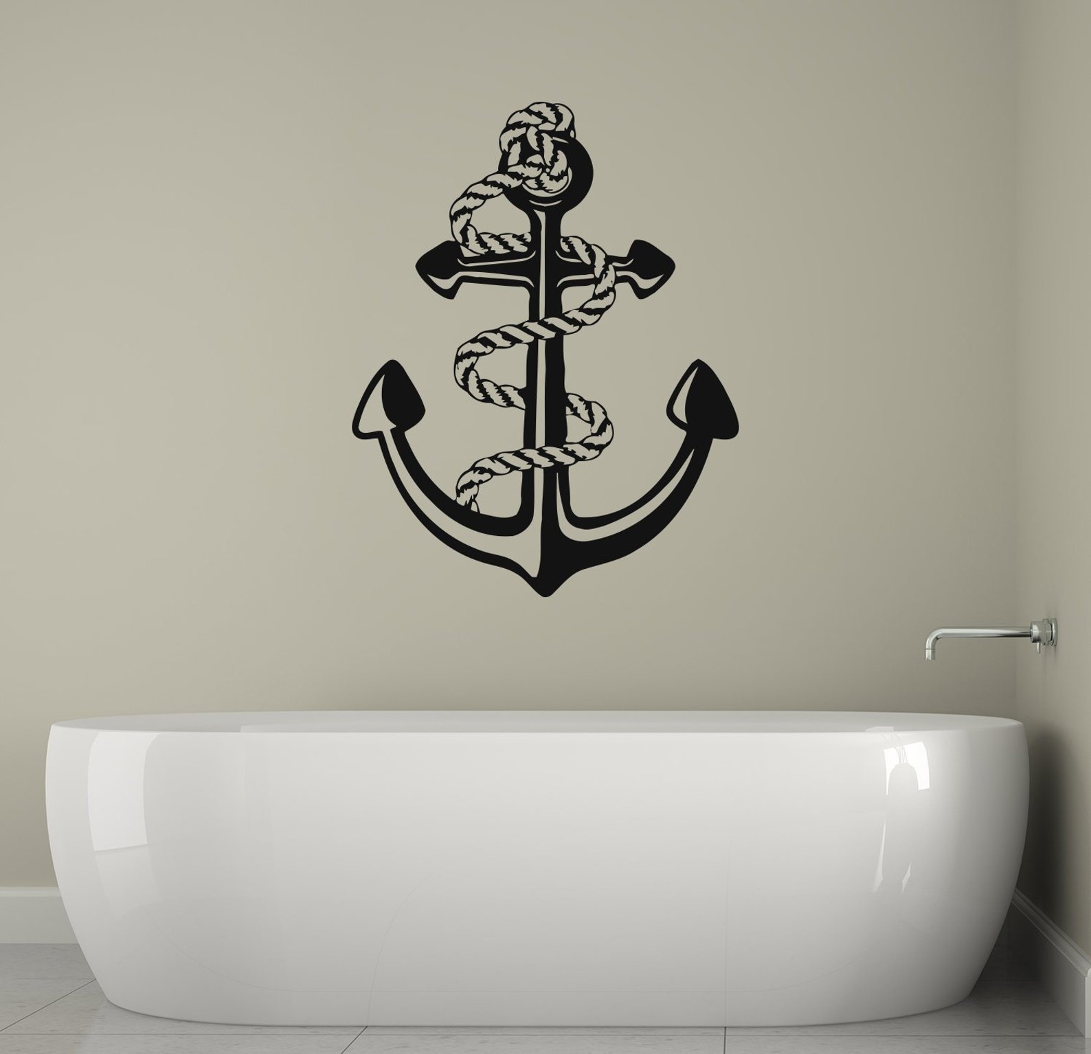 Anchor Wall Decal Anchor Vinyl Sticker Nautical Decals | Etsy