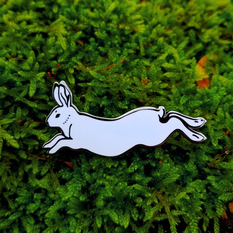 Hare Pin - Etsy UK