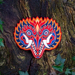 LIMITED EDITION Garuda Bird Spirit on Embroidered Patch Crow Raven ...