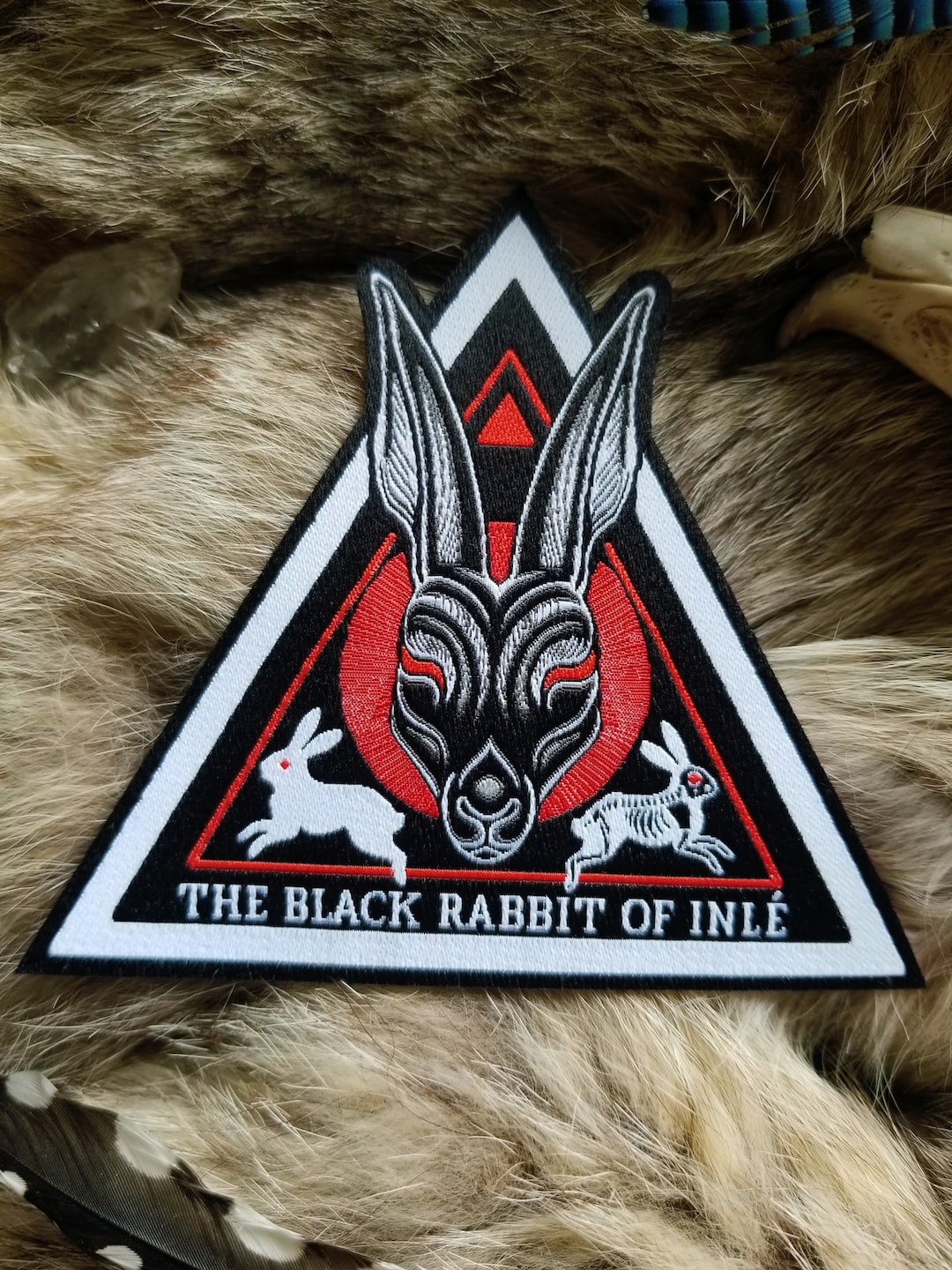 The Black Rabbit of Inlé - Woven Patch - Skeleton Death Watership Down ...