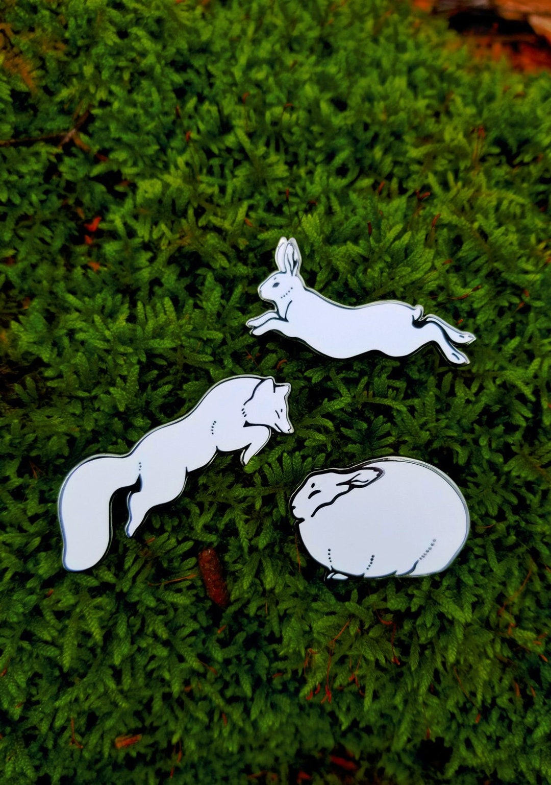 Arctic SET Hard Enamel Pin - Cute Arctic Snow White Animal - Etsy