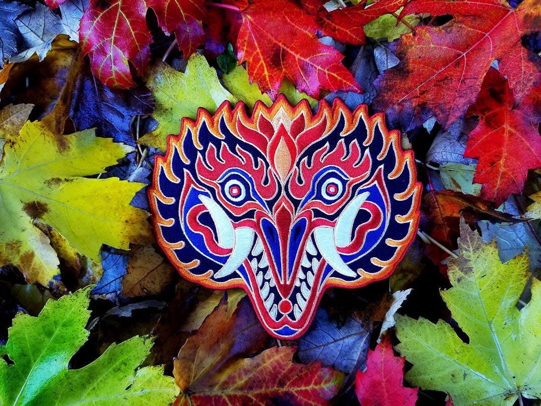 LIMITED EDITION Garuda Bird Spirit on Embroidered Patch Crow Raven ...