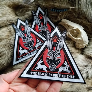 The Black Rabbit of Inlé Woven Patch Skeleton Death Watership Down ...