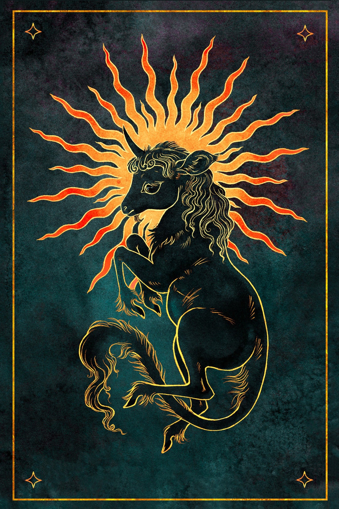 Solar Baby Lustre Print - Occult Pagan Spiritual Tarot Spiritual Wall ...