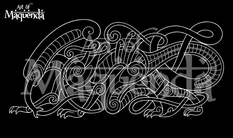 DIGITAL FILE Xenomorph Alien Celtic Knotwork Pagan Tattoo - Etsy