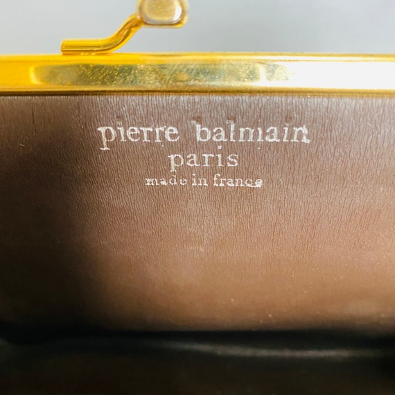 PIERRE BALMAIN Vintage Brown Monogram Canvas Kiss-Loc… - Gem
