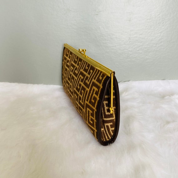 PIERRE BALMAIN Vintage Brown Monogram Canvas Kiss-Loc… - Gem