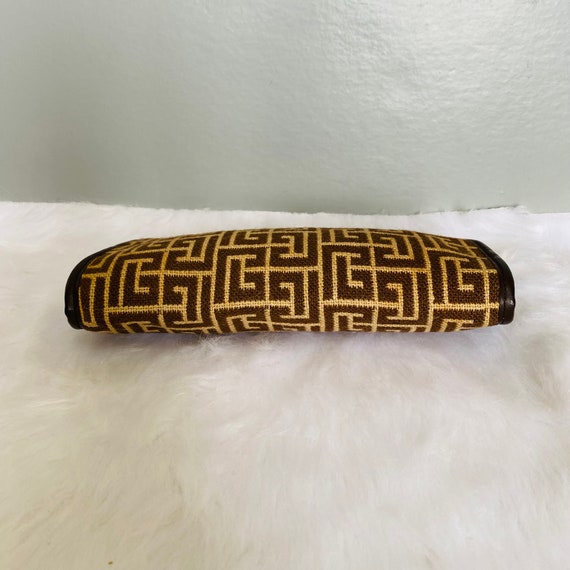 PIERRE BALMAIN Vintage Brown Monogram Canvas Kiss-Loc… - Gem