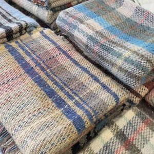 Recycled Welsh Woolen Blanket Throw Assorted Random Gift Made in Wales ...