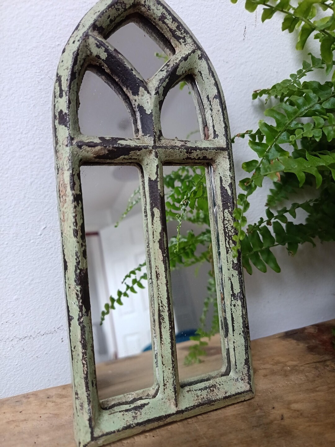 Vintage Indian Cast Iron Temple Mirror Wall Decor - Etsy