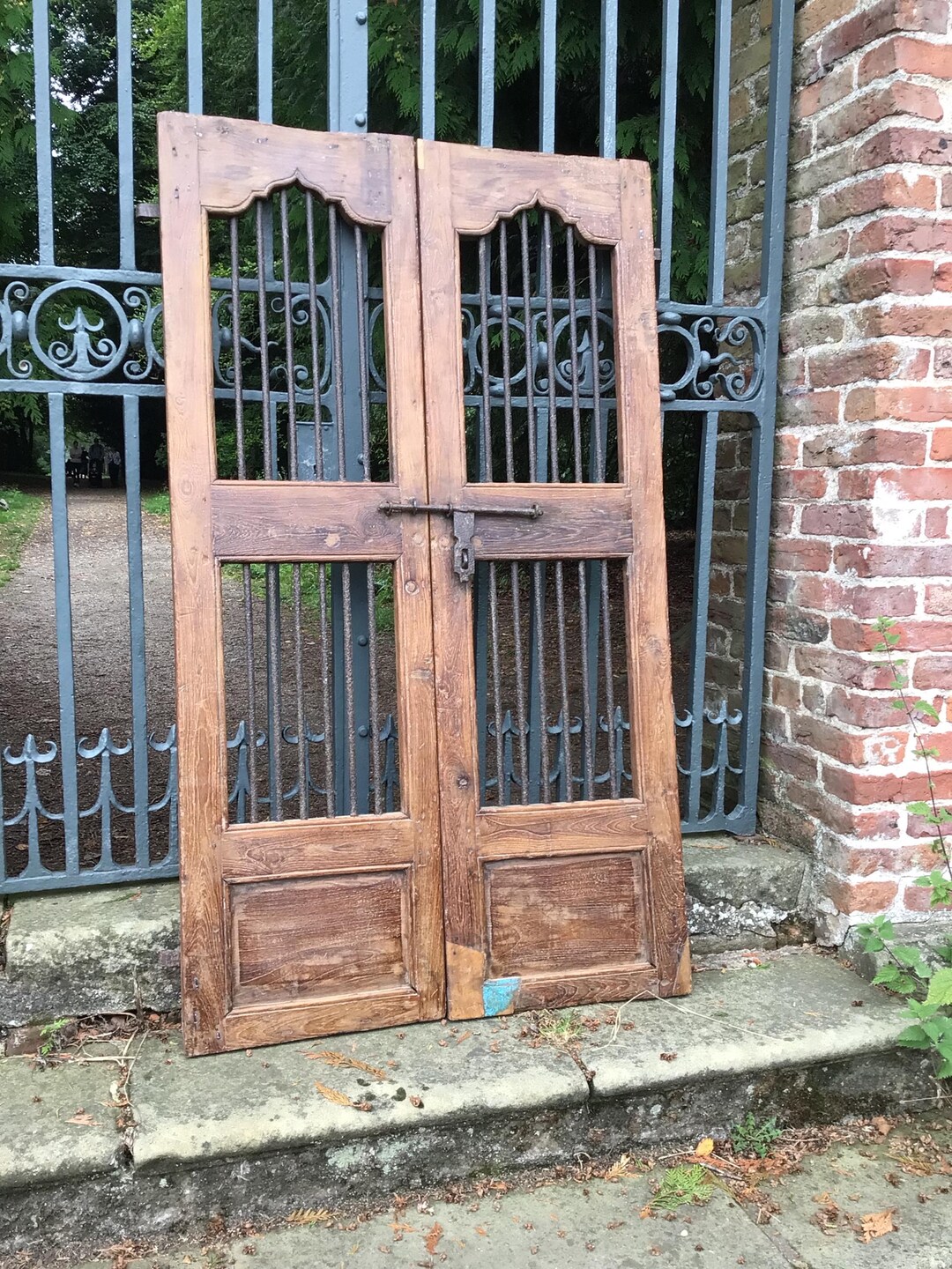 Antique Indian Shutter Doors Iron Rails Shutters - Etsy UK