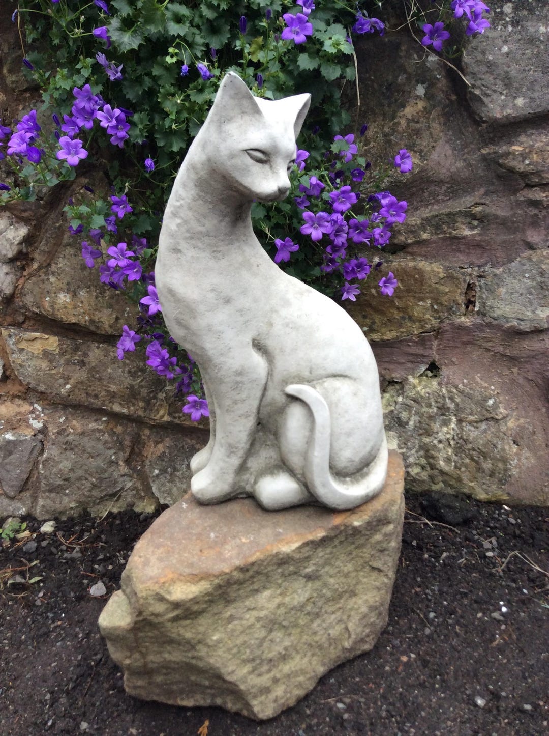 Siamese Cat Stone Garden Ornament Pedigree Pet - Etsy