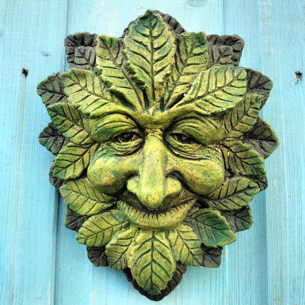 Green Man Wall Plaque - Etsy UK