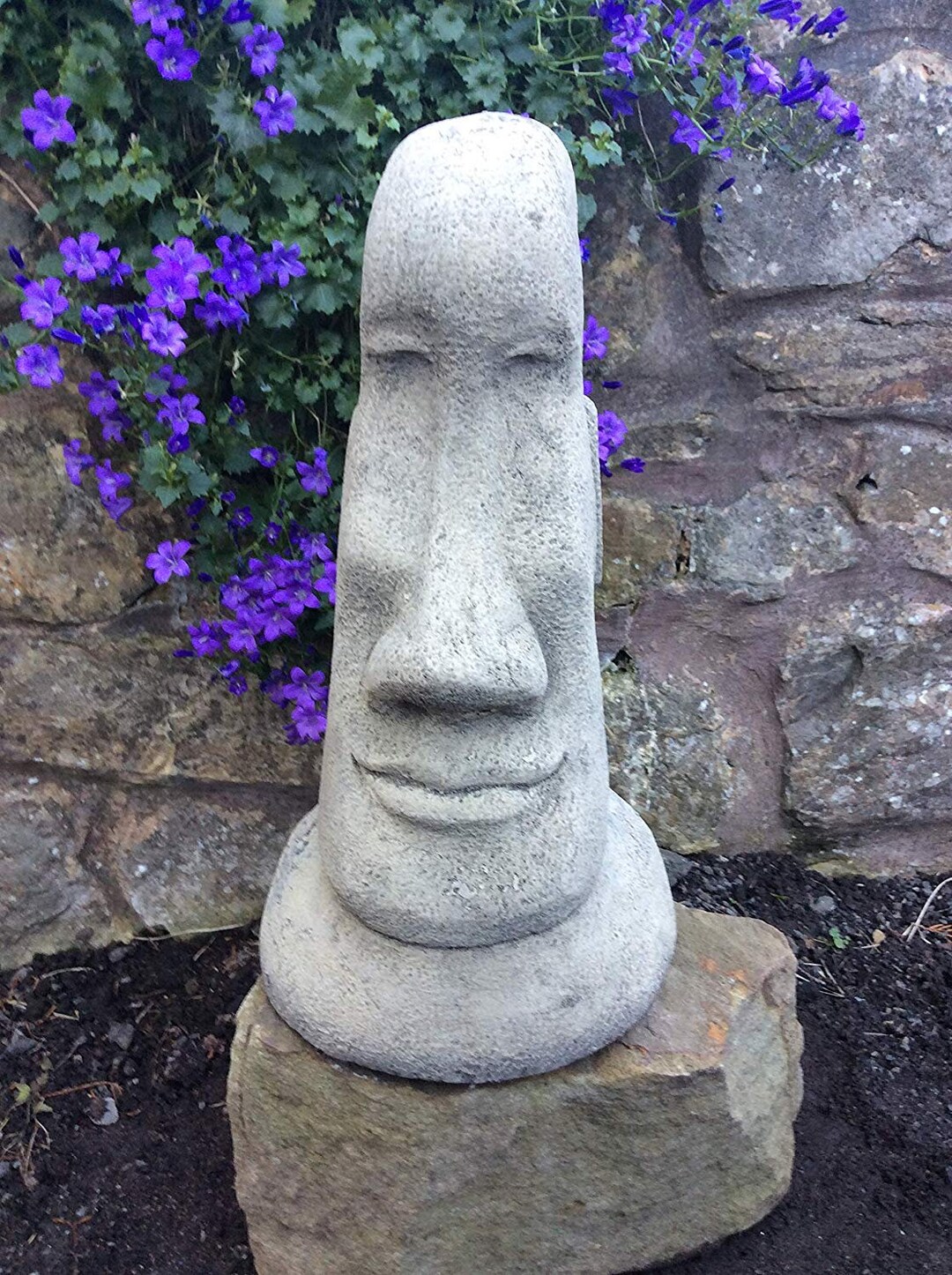 Large Stone Easter Island Statue Head Bust Garden Ornament - Etsy UK