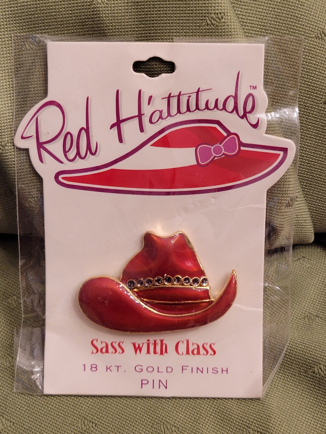 SALE Red Hattitude Cowboy Cowgirl Hat Brooch Sass With Class - Etsy