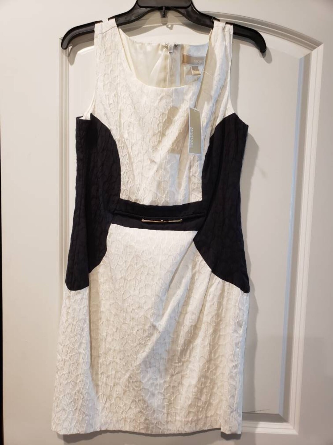 Michael Kors Slenderizing Dress Cream White and Black Sz 6 - Etsy UK