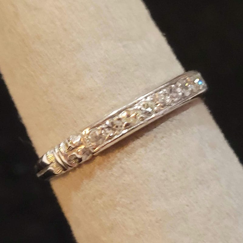 1940 Gold Diamond Band - Etsy