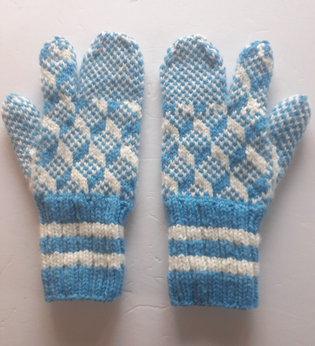 Handknit Newfoundland Trigger Mittens, Double Knit Trigger Mitts ...