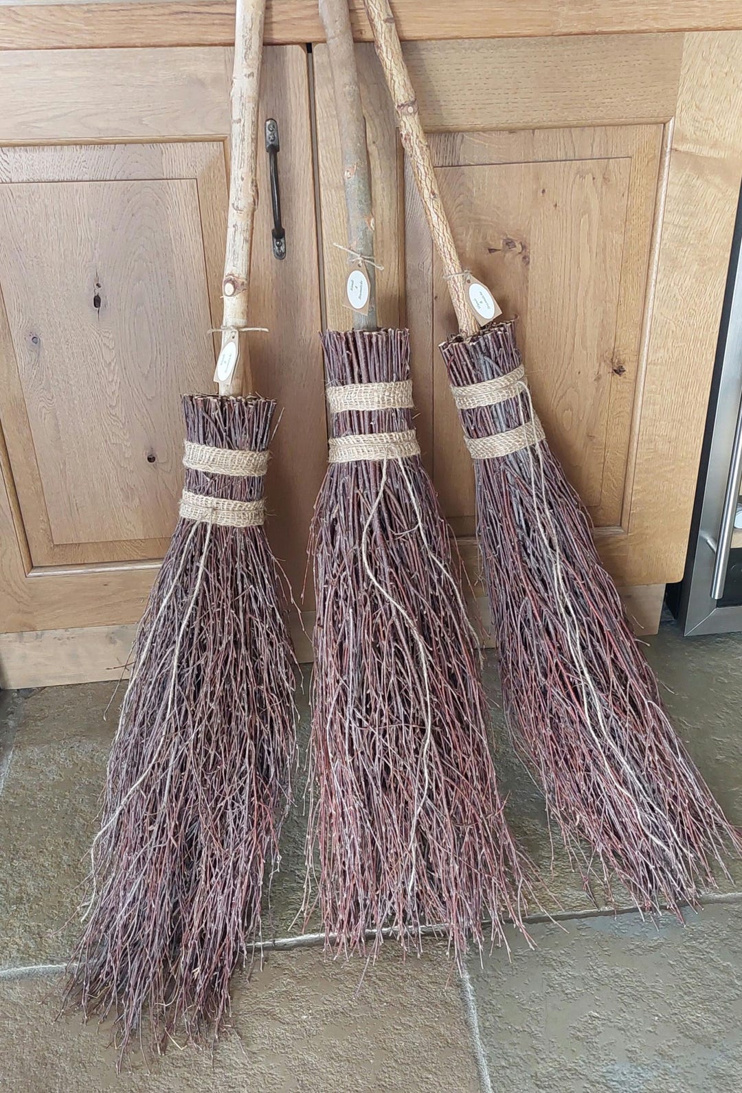 Natural Witch Broom, Full Sized, UK. Birch Besom, Rustic Wedding Decor ...