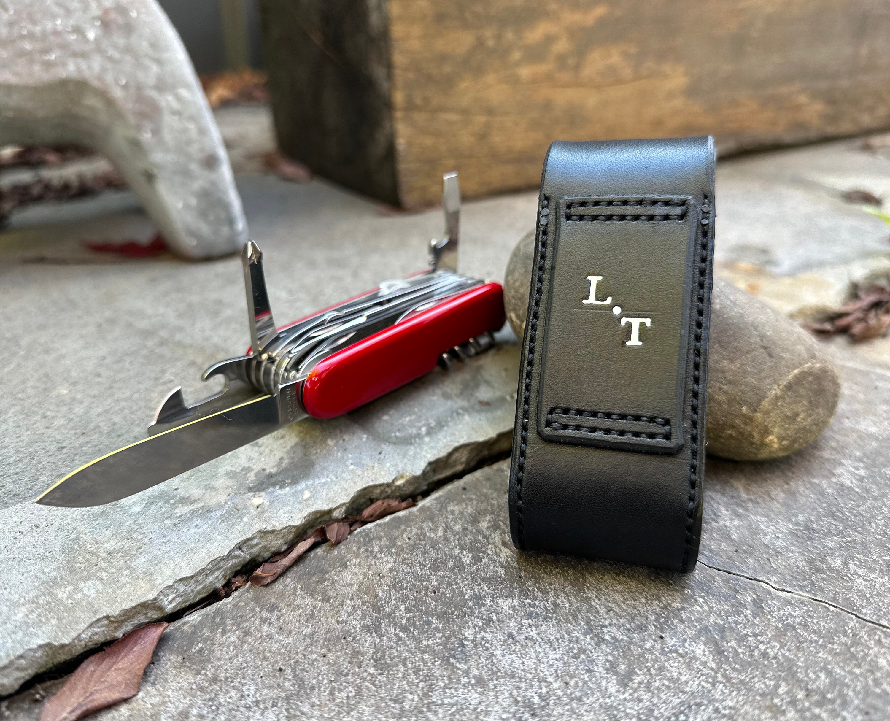 Custom Handmade Leather Sheath for Victorinox Swisschamp Swiss Army ...