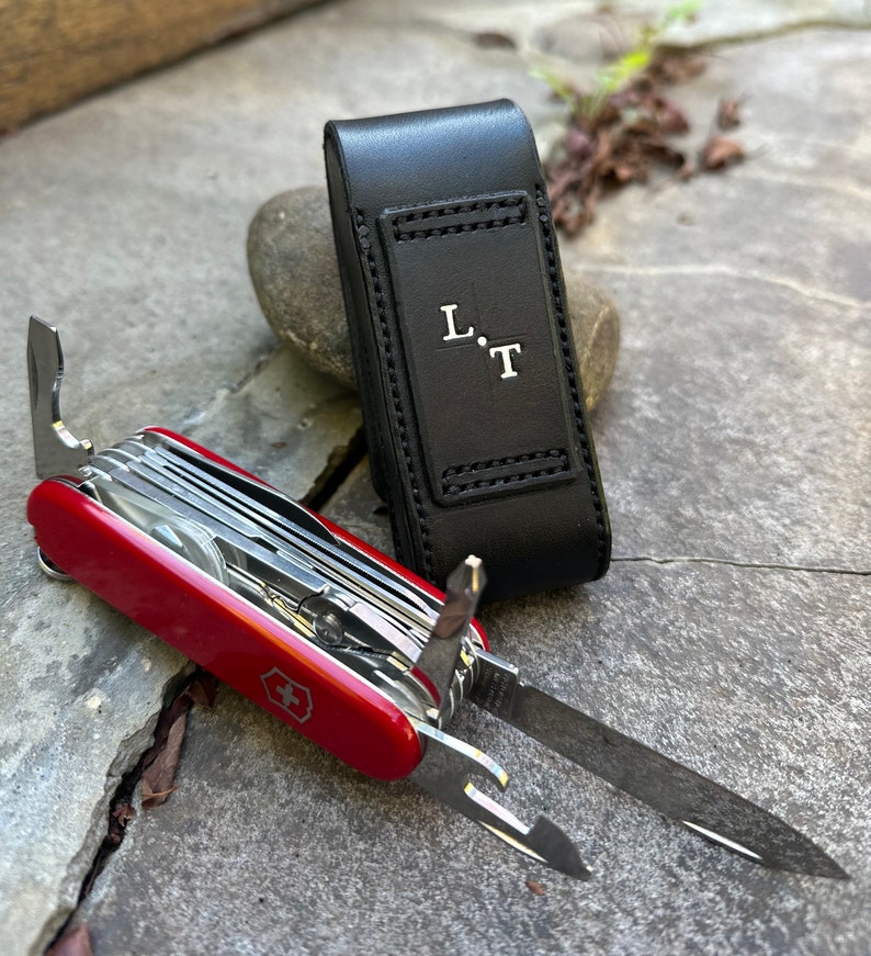 Custom Handmade Leather Sheath for Victorinox Swisschamp Swiss Army ...
