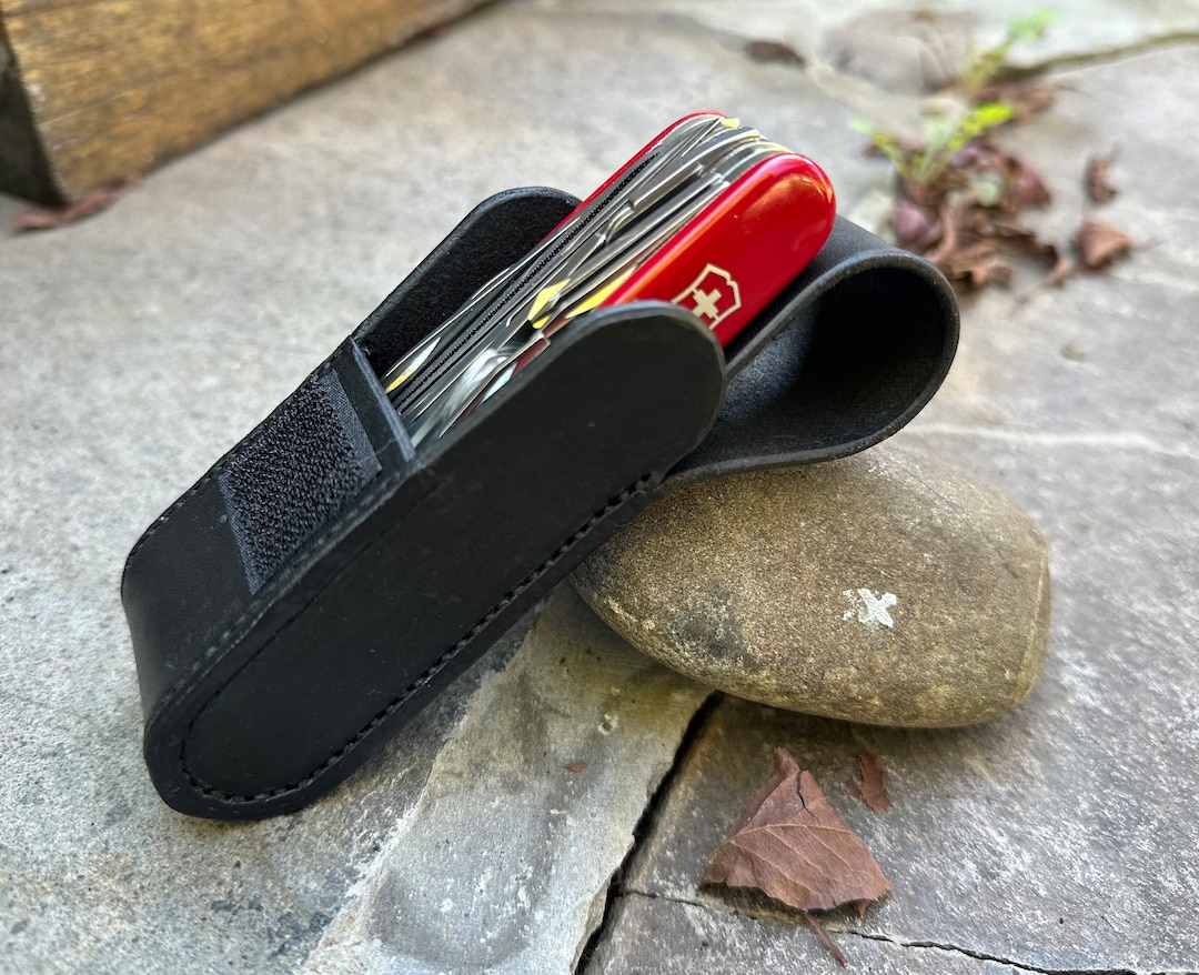 Custom Handmade Leather Sheath for Victorinox Swisschamp Swiss Army ...