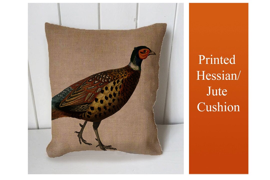 Pheasant Bird Woodland Animal Creature - Cushion Fabric Panel or Case ...