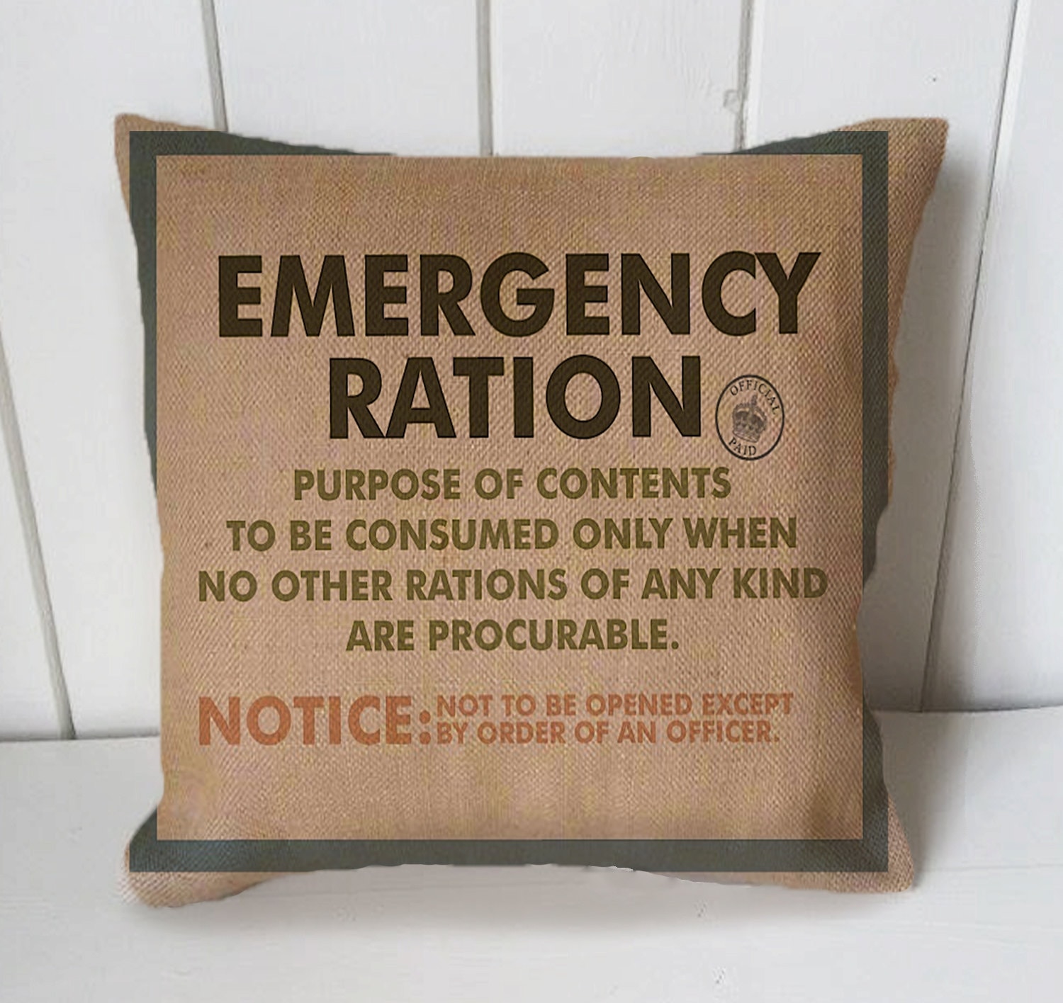 Emergency Ration Propaganda World War Cushion Fabric Panel - Etsy