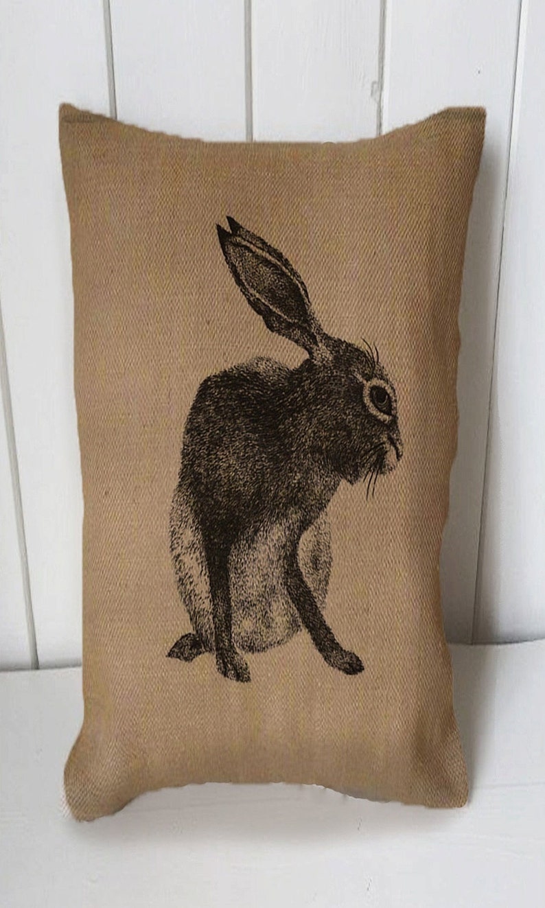 Hare Rabbit Vintage Lumbar Cushion Fabric Panel or Case or - Etsy