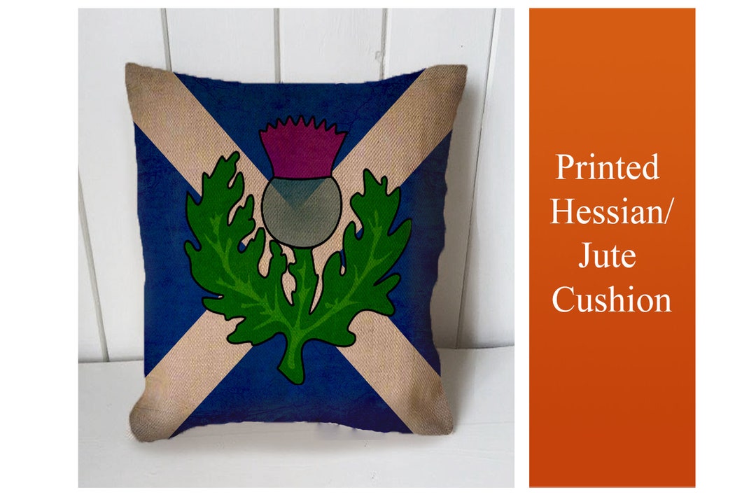 Scottish Thistle Flag - Cushion Fabric Panel or Case or With Filling ...