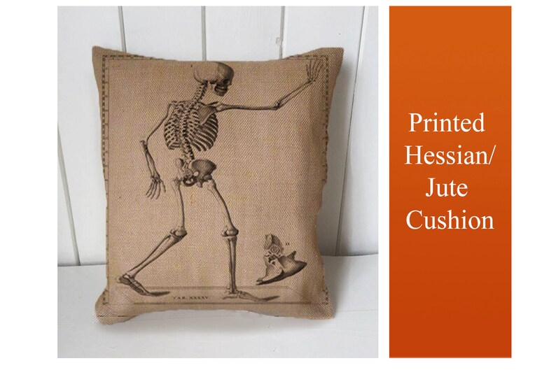Skeleton Vintage Cushion Fabric Panel or Case or With - Etsy