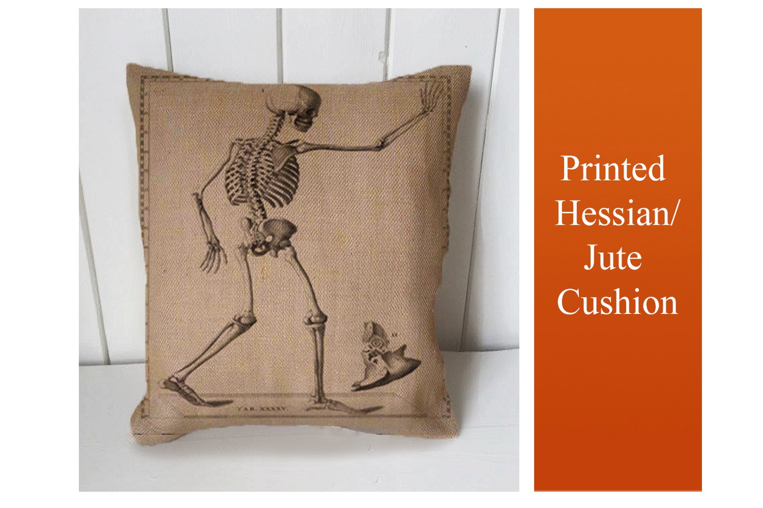 Skeleton Vintage Cushion Fabric Panel or Case or With | Etsy