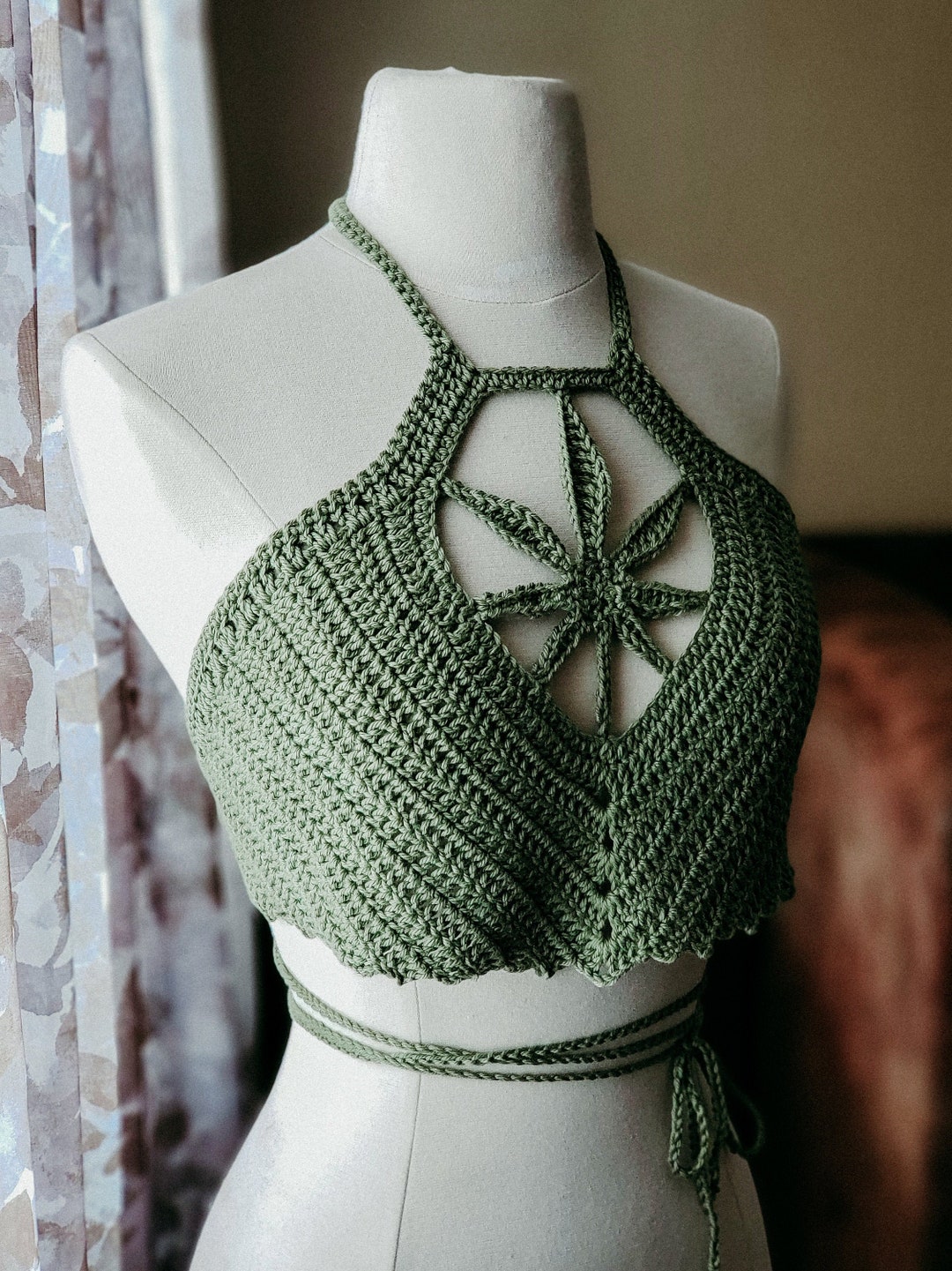 Women's Pot Leaf Crochet Top | 420 Festival Top | Marijuana Leaf Crop ...