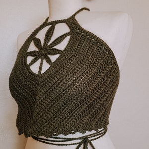 Women's Pot Leaf Crochet Top | 420 Festival Top | Marijuana Leaf Crop ...