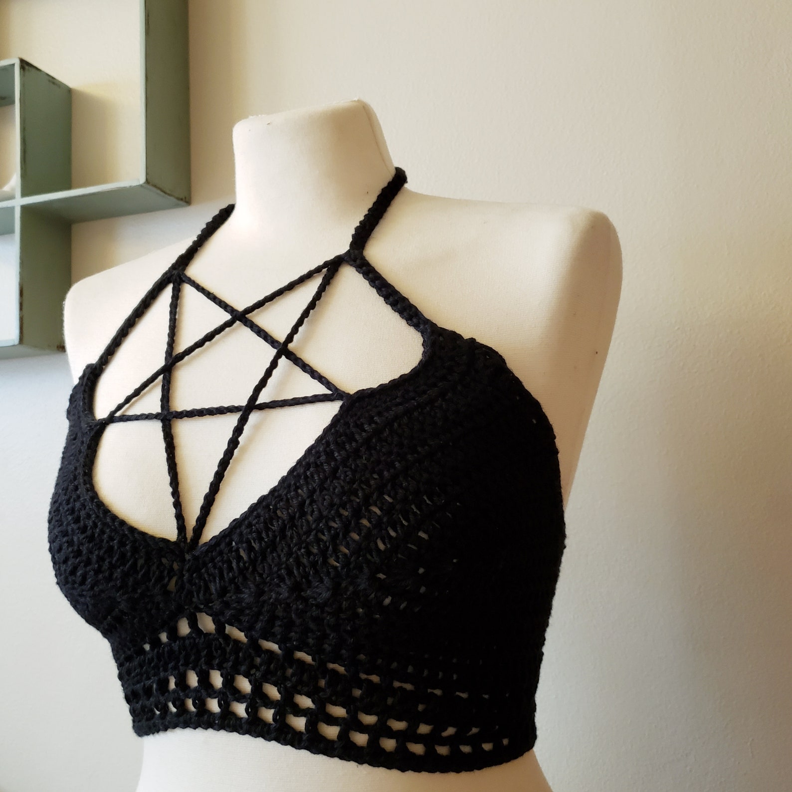 Pentagram Top Sexy Pentagram Bralette Witchy Crop Top - Etsy