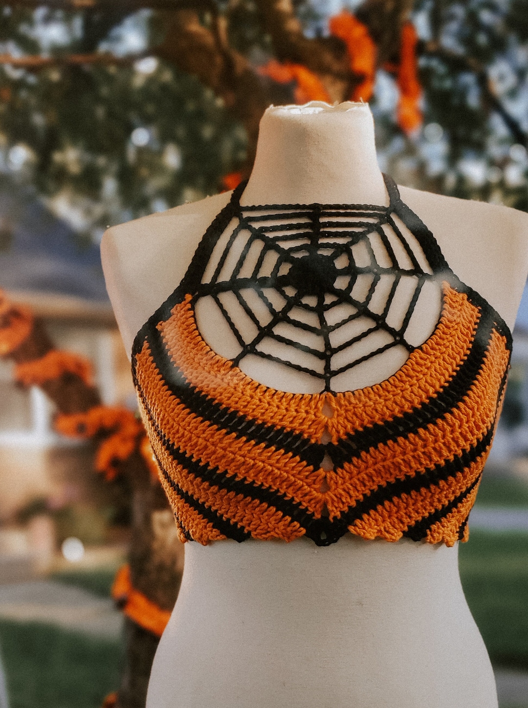 Spider Web Crochet Top | Halloween Festival Top | Spider Web Crop Top ...