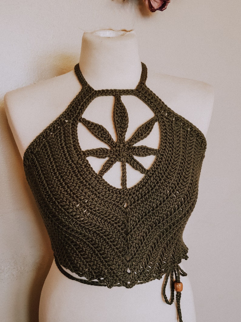 Women's Pot Leaf Crochet Top | 420 Festival Top | Marijuana Leaf Crop ...