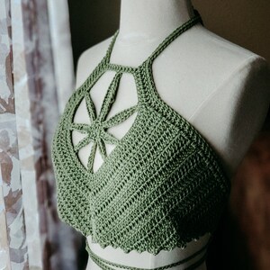 Women's Pot Leaf Crochet Top | 420 Festival Top | Marijuana Leaf Crop ...