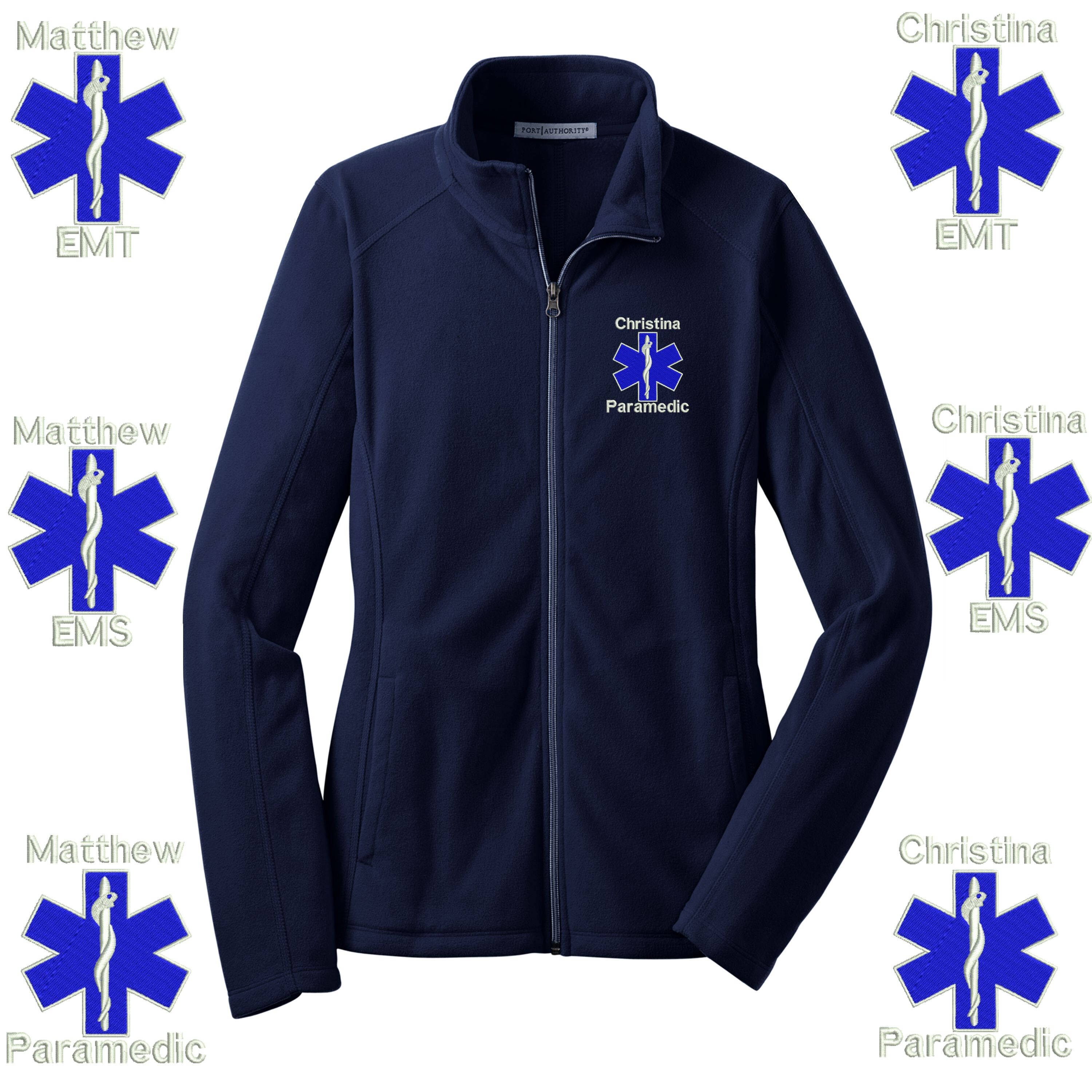EMT EMS PARAMEDIC Full Zip Jacket Embroidered. | Etsy