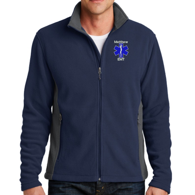 EMT EMS PARAMEDIC Mens Colorblock Fleece Jacket. Custom Emt - Etsy UK