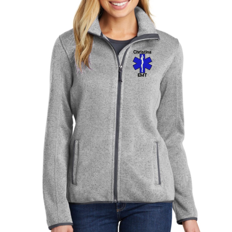 Personalized Emt Ems Paramedic Sweater Fleece Jacket With | Etsy