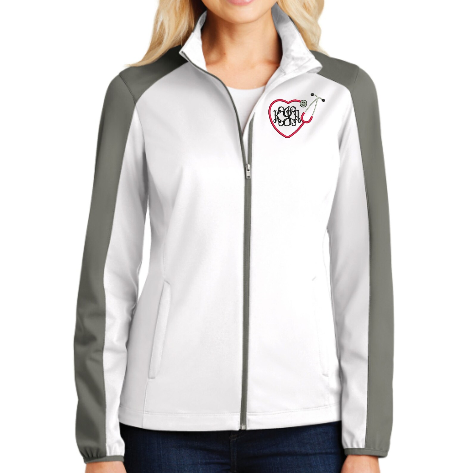 Monogrammed RN Nurse Soft Shell Jacket Embroidered. - Etsy