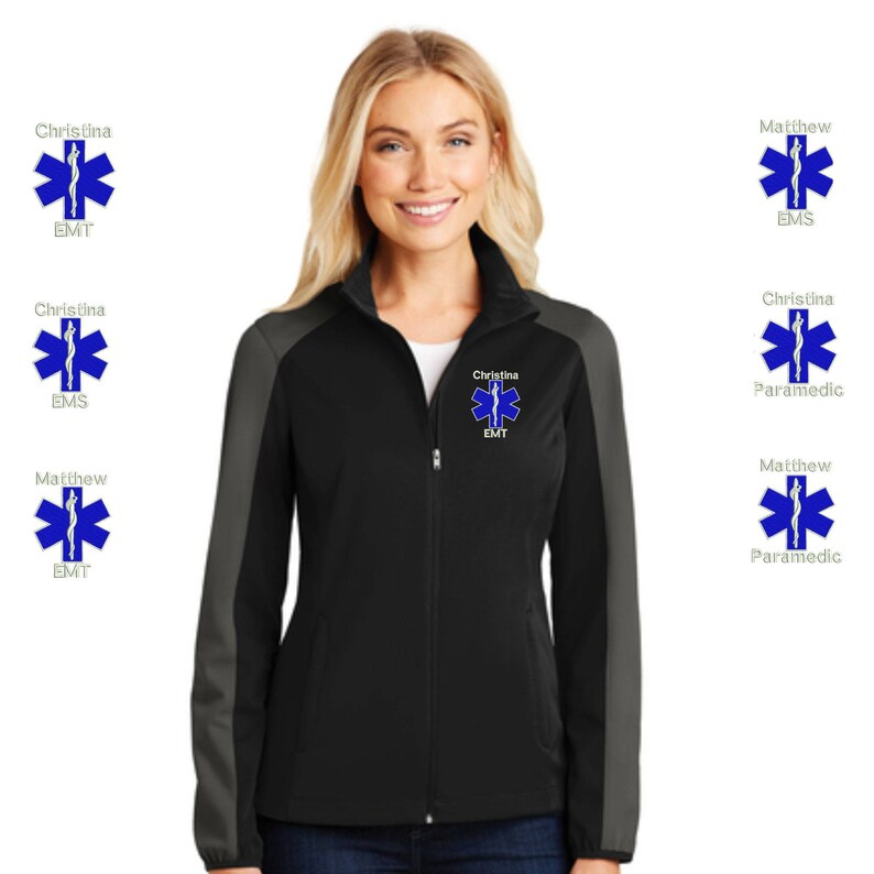 Personalized EMS EMT Paramedic Full Zip Jacket Embroidered. - Etsy