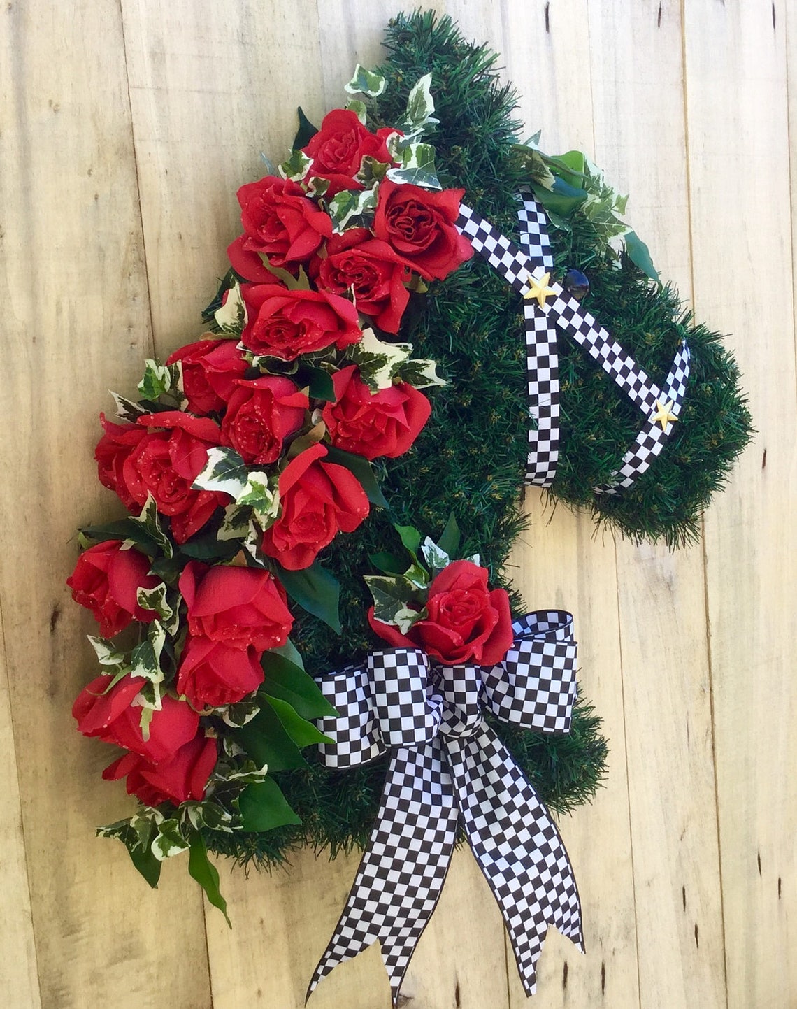 Horsehead Wreath, Run for the Roses, Kentucky DERBY, Horse Head Wreath ...