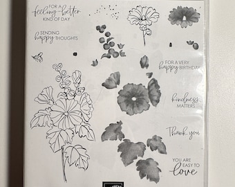 Retired SALE-A-BRATION 2023 Stampin Up Stamp Set Beautifully Happy, Set ...