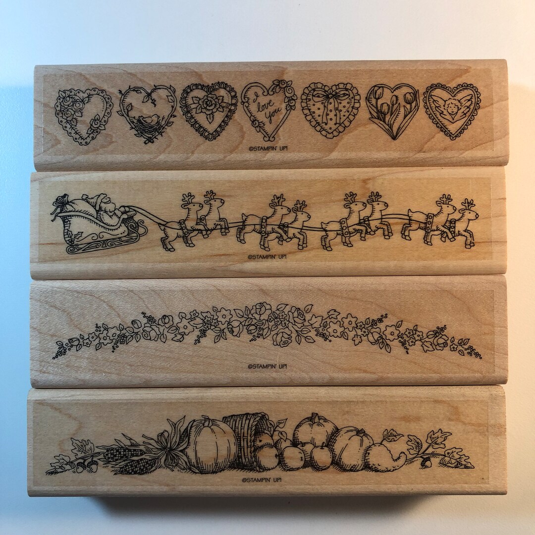 Vintage Stampin up four Season Borders Stamp Set - Etsy