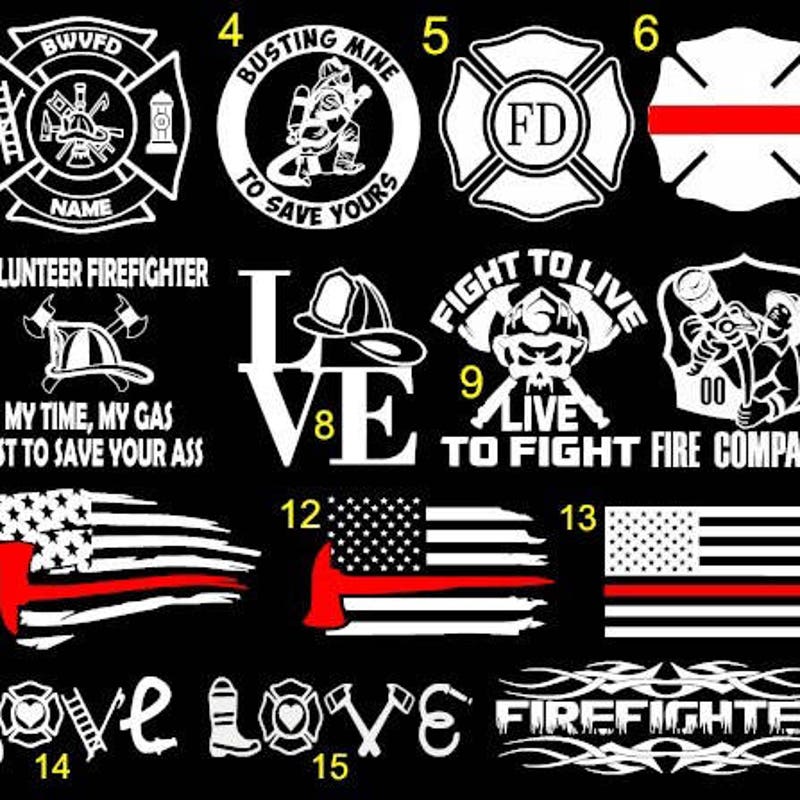 Firefighter Vinyl Decal - Etsy