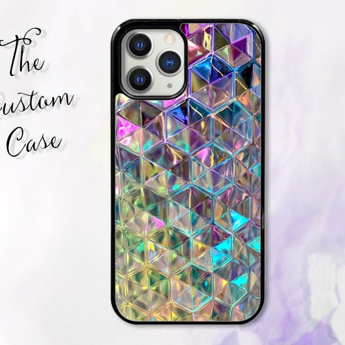 Rainbow Glass Phone Case Pastel Carnival Glass Geometric - Etsy