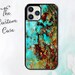 Turquoise Stone Phone Case Turquoise and Rust Phone Case | Etsy