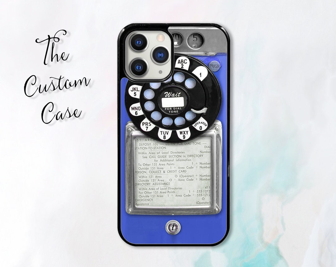 Deep Blue Retro Payphone Vintage Payphone Phone Case Retro - Etsy
